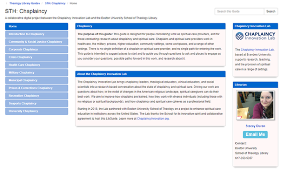 Library resources for chaplaincy - Chaplaincy Innovation Lab